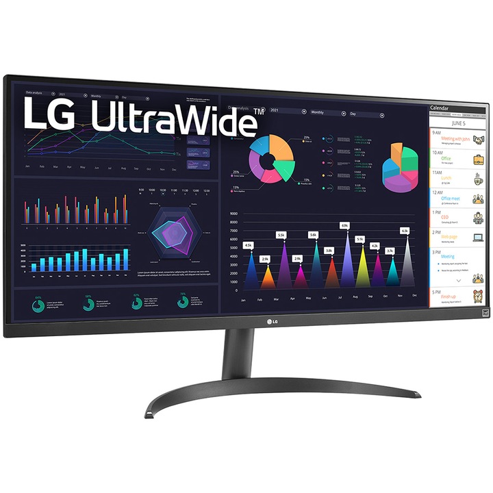 Monitor LG Ultrawide 34WQ500-B, IPS, 34", 2560 x 1080, 100Hz, 5Ms, AMD ...