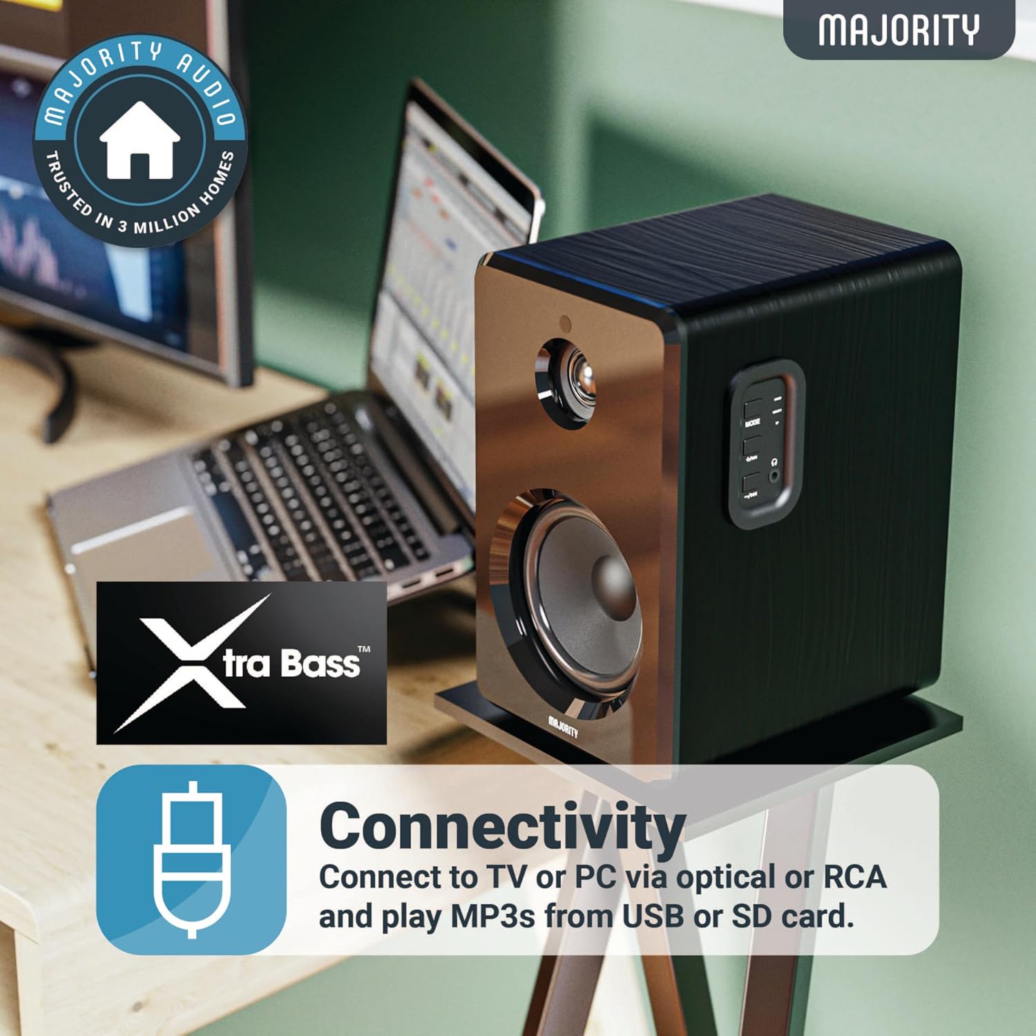 Boxe PC active 2.0, Majority, D40, Bluetooth, HiFi amplificate cu ...