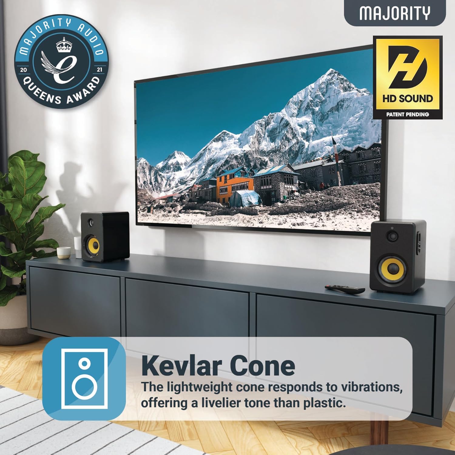 Boxe PC active 2.0, Majority, D40X, Bluetooth, HiFi amplificate cu ...
