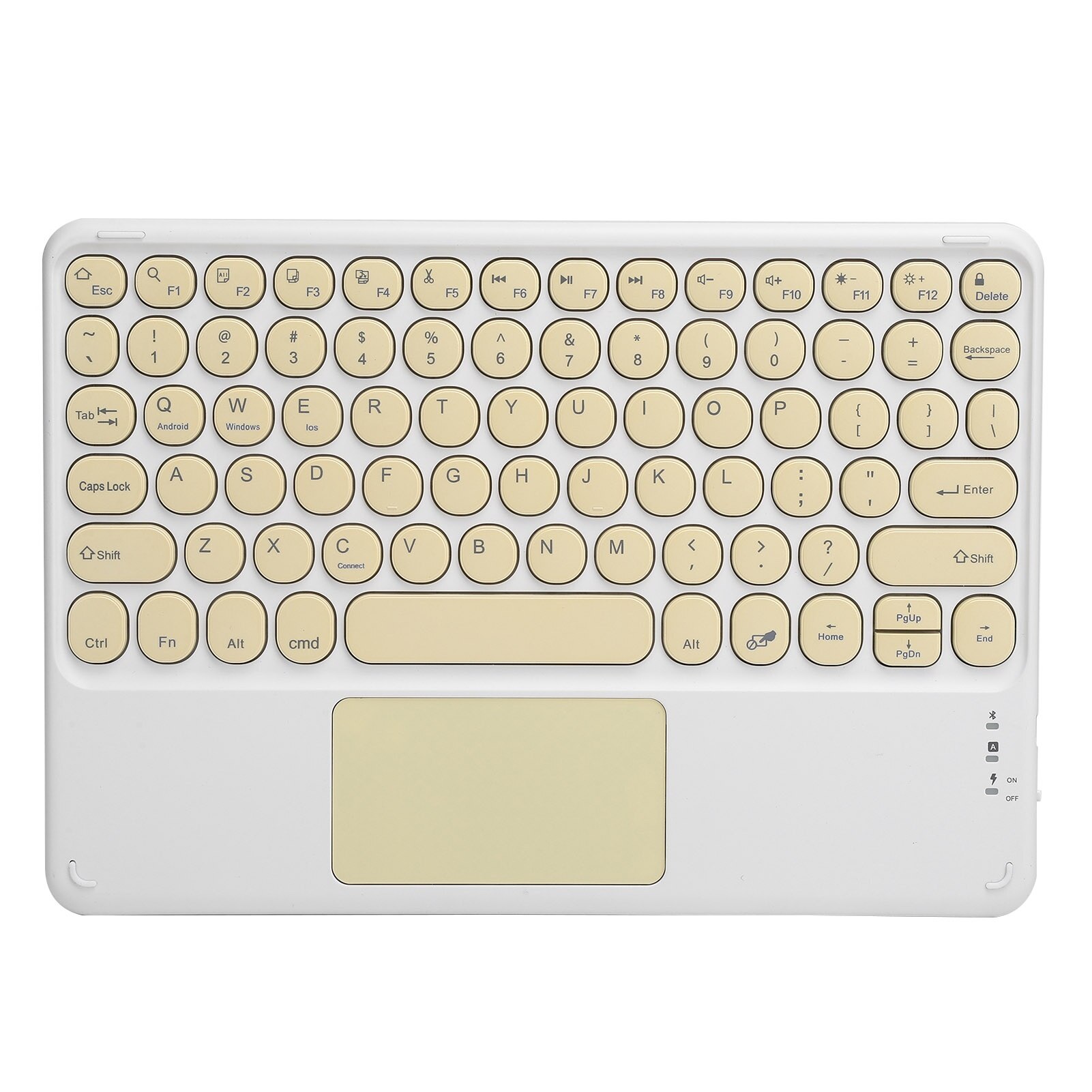 Tastatura Bluetooth Touchpad Tastatura rotunda cu design ergonomic ...
