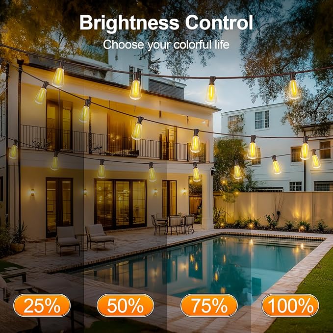 Luminile de exterior cu LED, 50 becuri ST38, dimabile, rezistente la ...