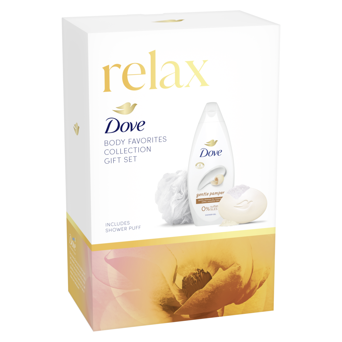Set cadou Dove: Gel de dus Gentle Pamper, 250ml + Sapun-crema Dove ...