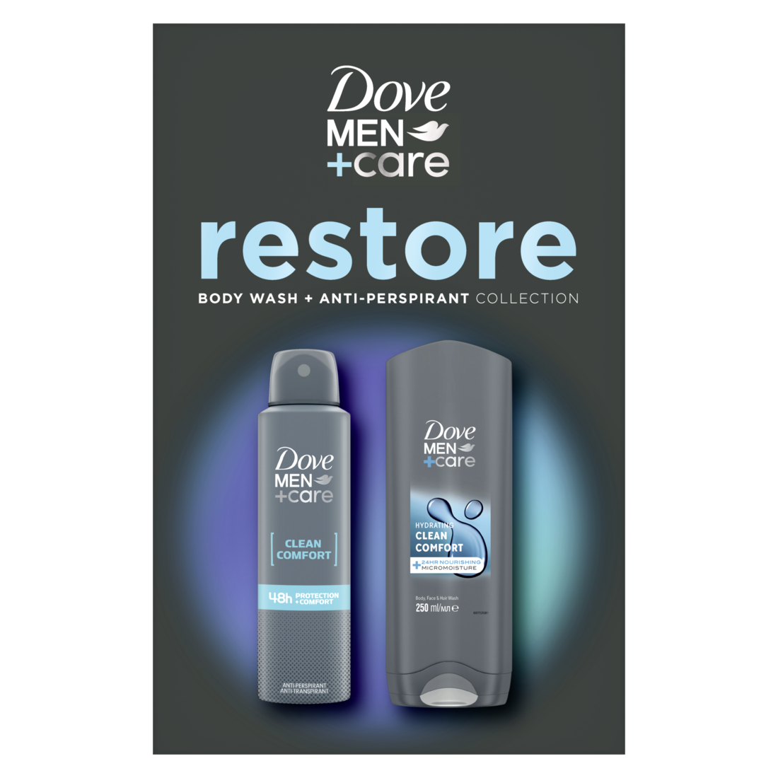 Set cadou Dove Men+Care: Spray Clean Comfort, 150ml + Gel de dus Dove ...