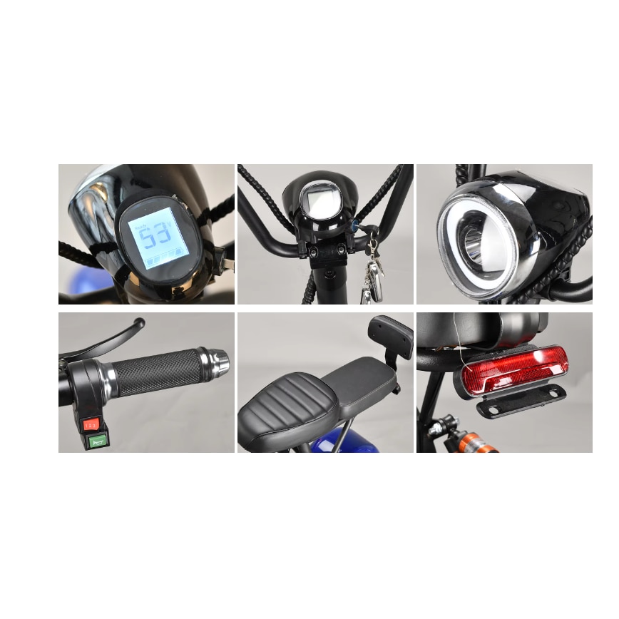 Scuter Electric Mini Harley Baterie 12Ah 48V 50 kmh, 3 Viteza, fara ...