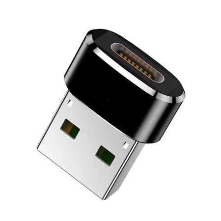 Adaptor USB la USB-C, carcasa din aliaj de aluminiu, incarcare rapida ...