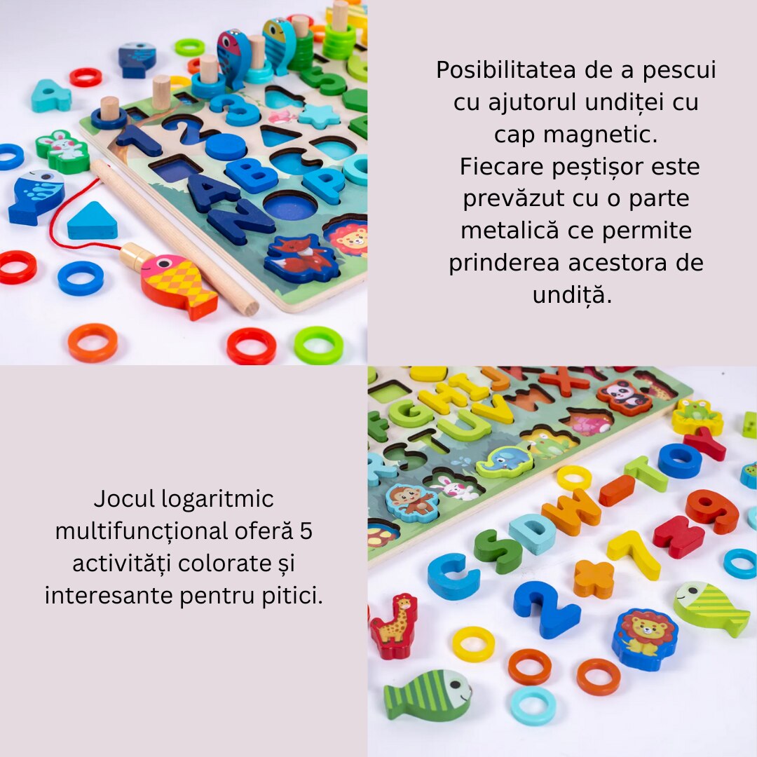 Монтесори интерактивна и образователна дървена играчка, сортиране на ...