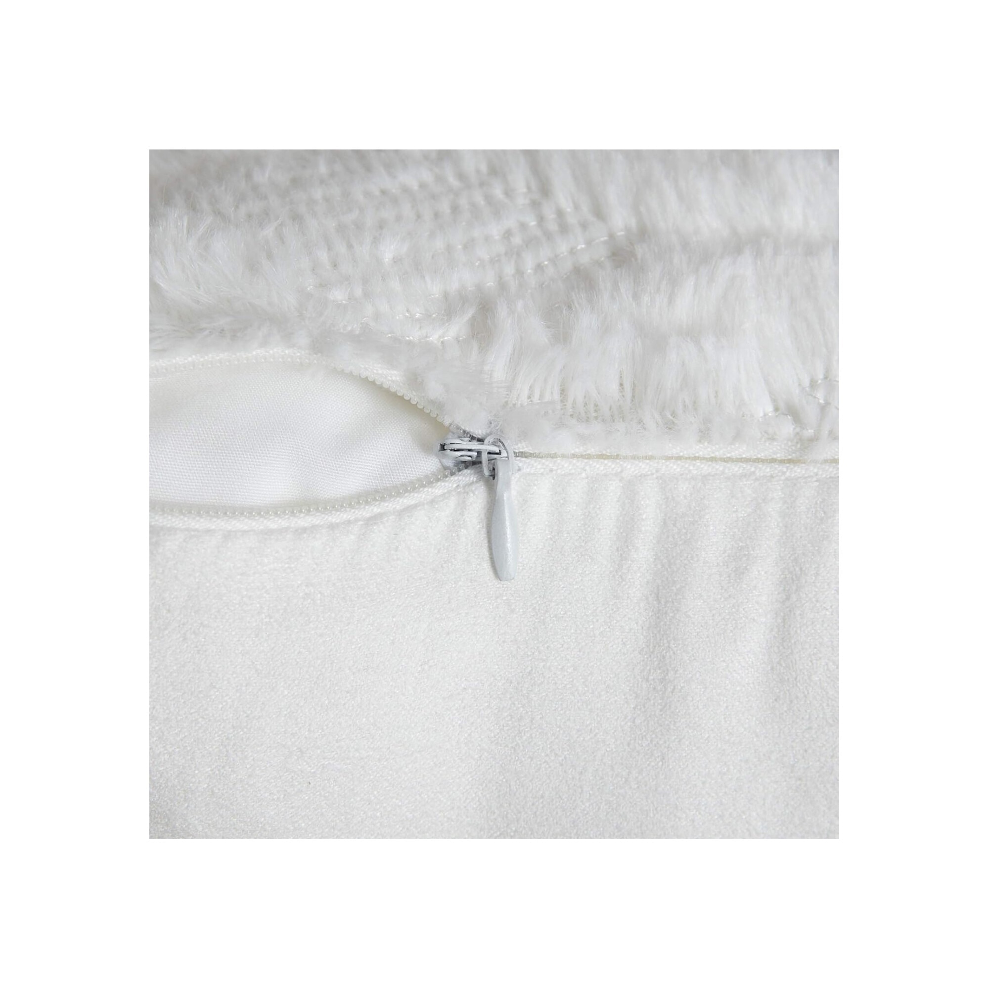 Fata de perna decorativa, Pufoasa, 2 buc, 50 x 50 cm, Alb - eMAG.ro