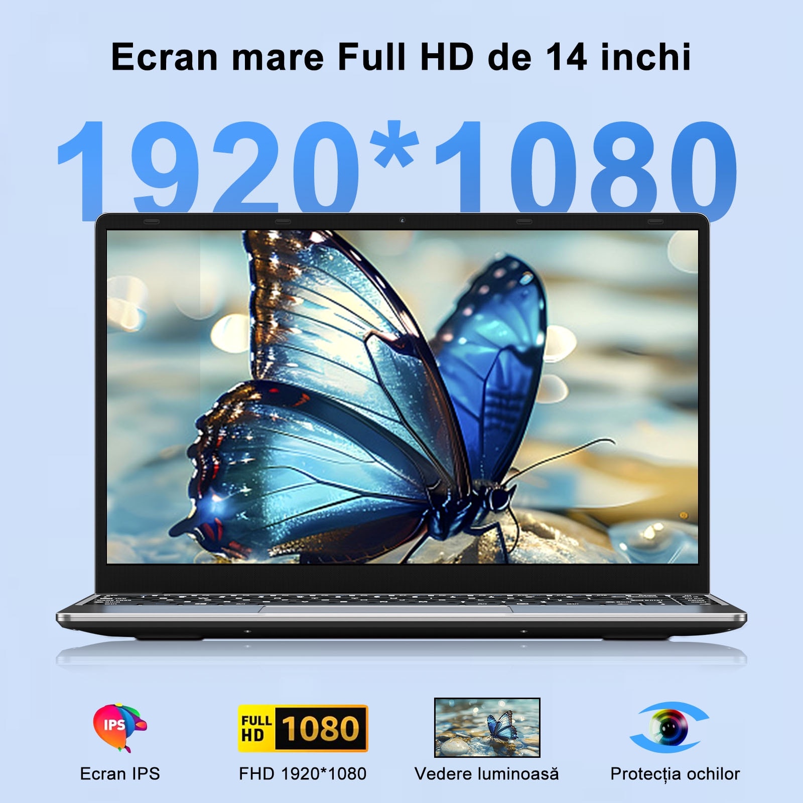 NOTODD N200 Laptop Win 11 cu 5G WiFi, 14 inchi Laptop 6GB RAM 256GB SSD ...