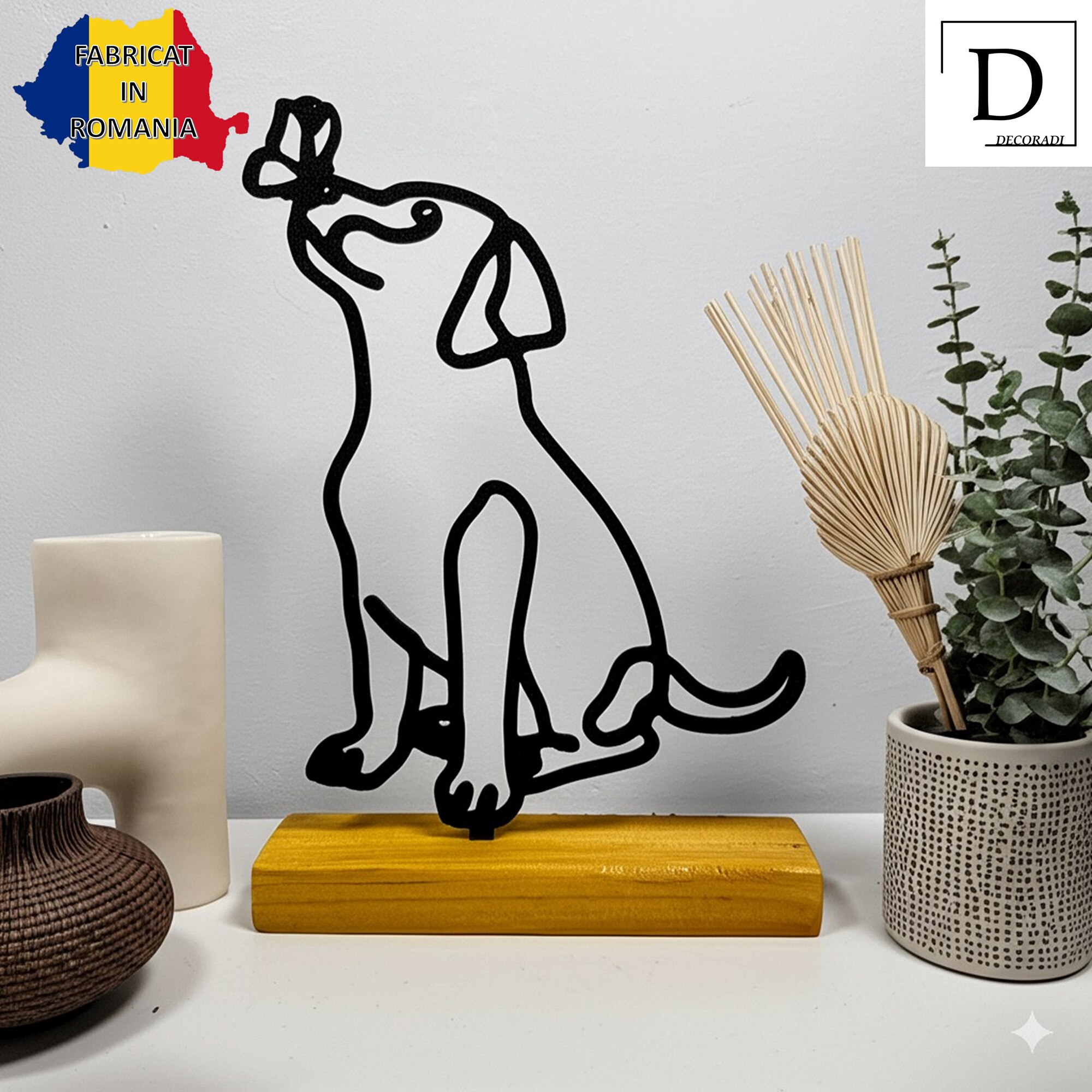 Decoratiune Casa, Catel cu fluture pe nas – DECORADI®, Eco-friendly ...