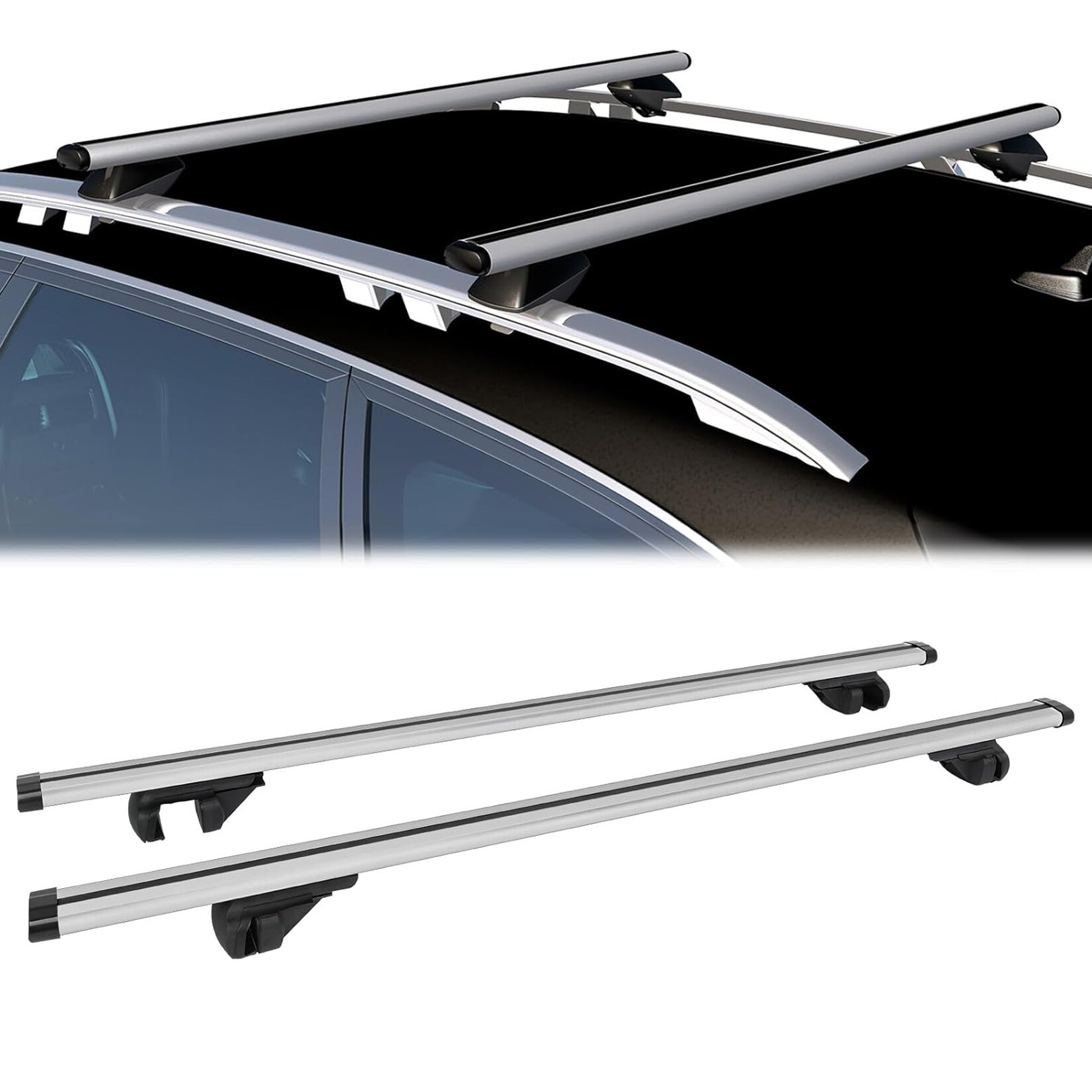 Set Bare Transversale Portbagaj, Set 2 Bare Portbagaj, Capacitate 165 ...