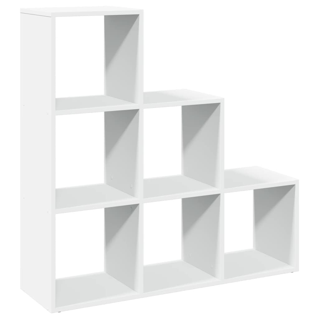 VidaXL 3 szintes fehér szerelt fa térelválasztó könyvespolc 99x29x99cm ...