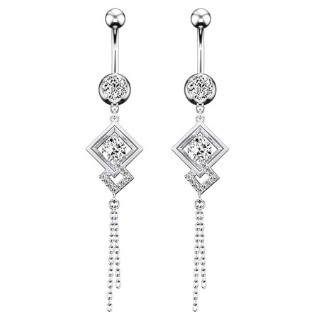 Set 2 cercei piercing buric, inox, BGHYHYHI, argintiu - eMAG.ro