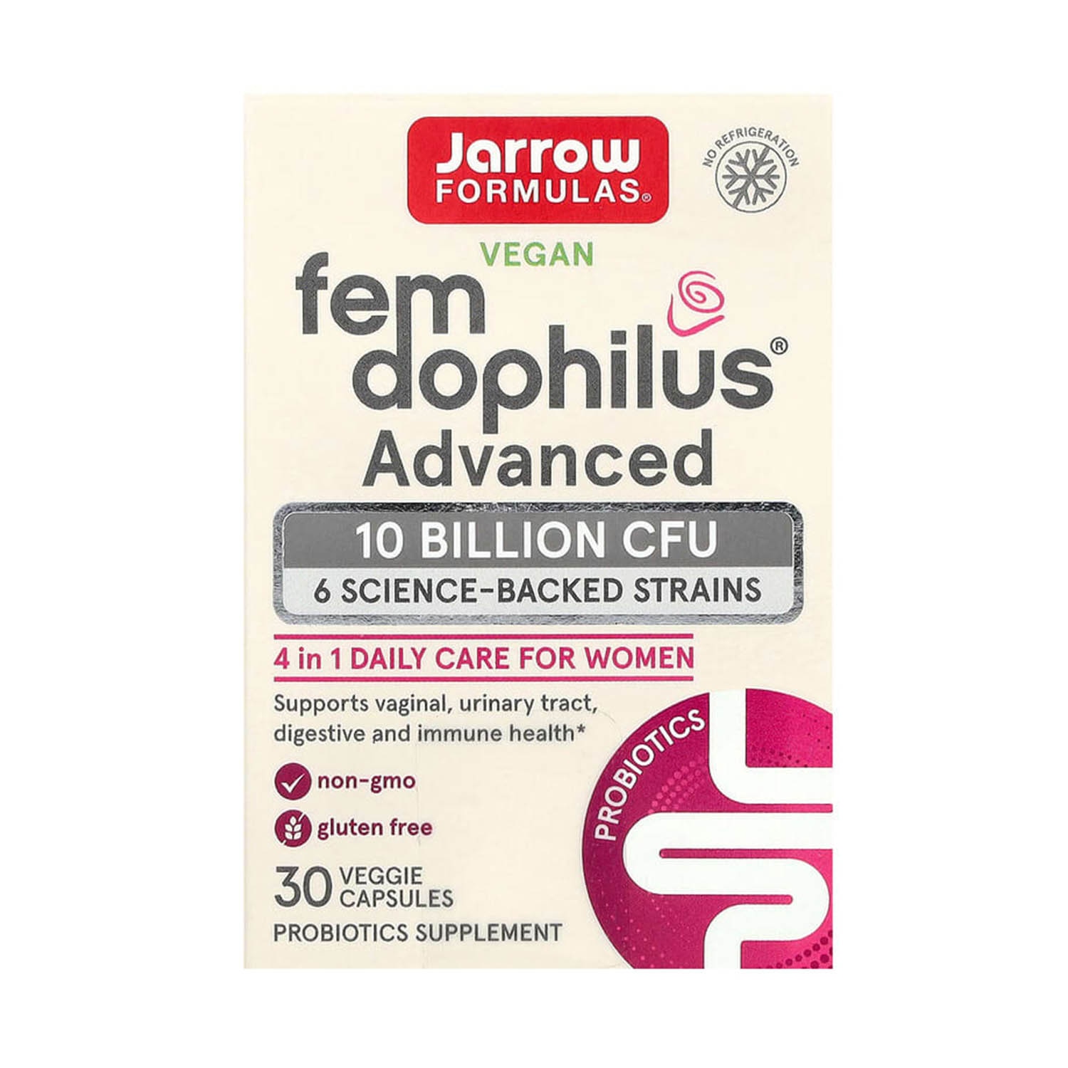 Fem Dophilus, Advanced (Flora Vaginala), 10 Billion CFU, Jarrow ...