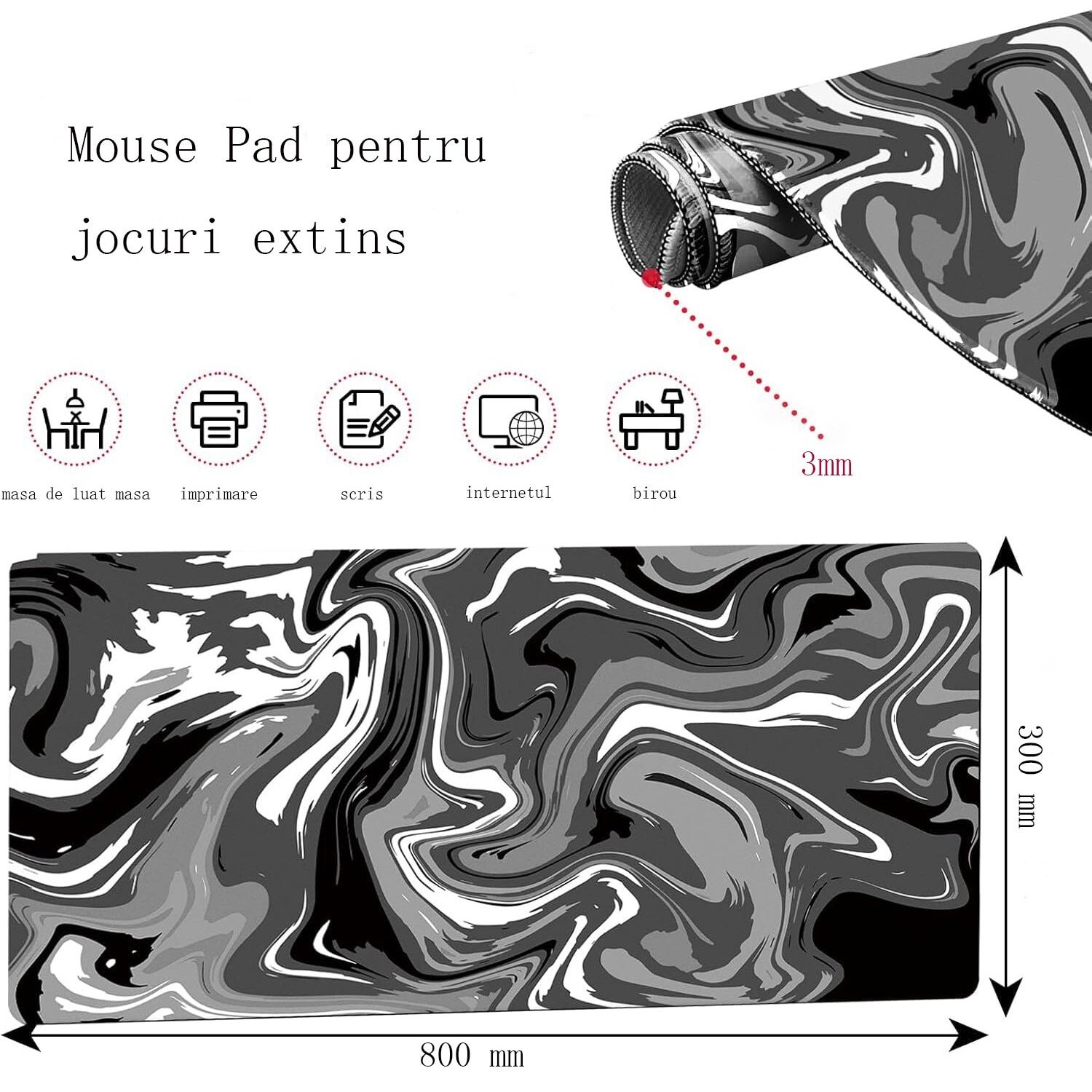 Mouse Pad Gaming, 800*300*3mm - eMAG.ro