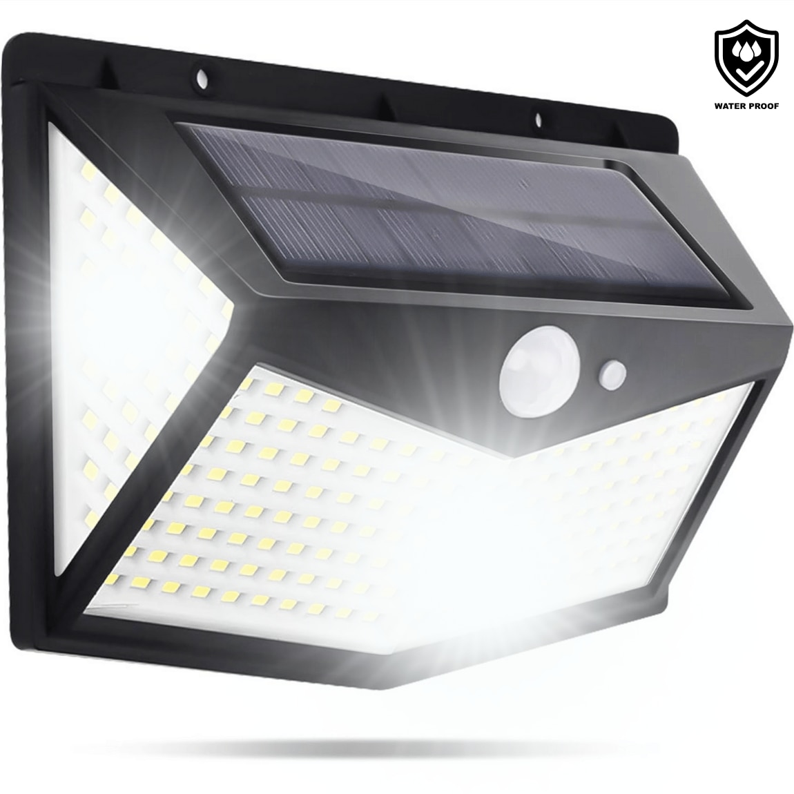 Lampa Solara Exterior 212 LED, Senzor Miscare, 3 Moduri Iluminare ...