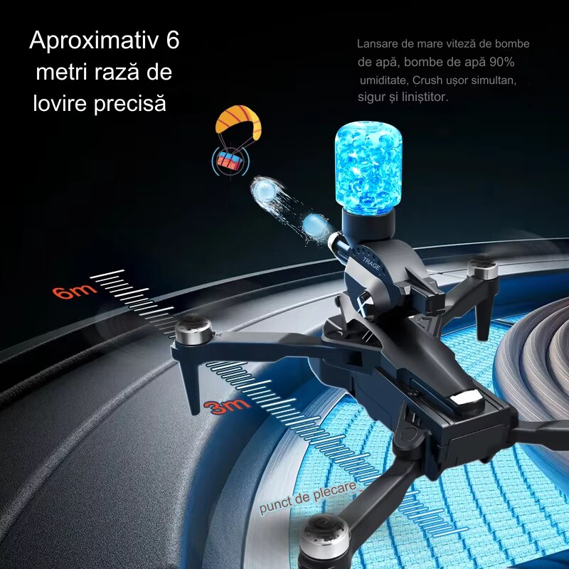 Drona cu bile de apa pentru incepatori cu casca VR si Geanta transport ...