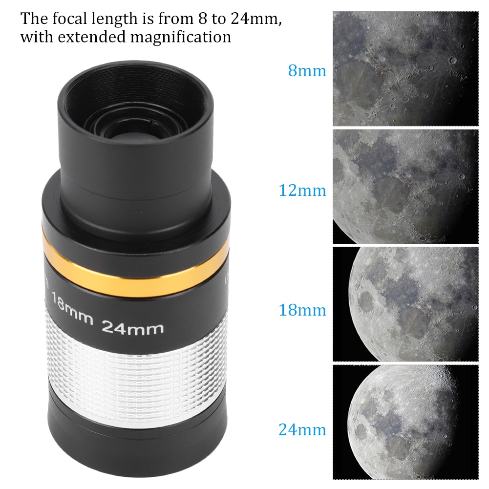 Ocular profesional cu zoom, 8-24mm, distanta focala 1000mm, observatie ...