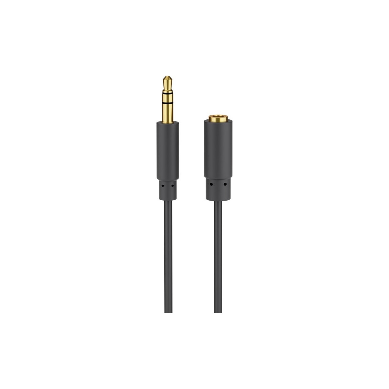 Cablu prelungitor PENTRU casti, Jack 3.5 mm, 3 pini, 1.5 m, Negru - eMAG.ro