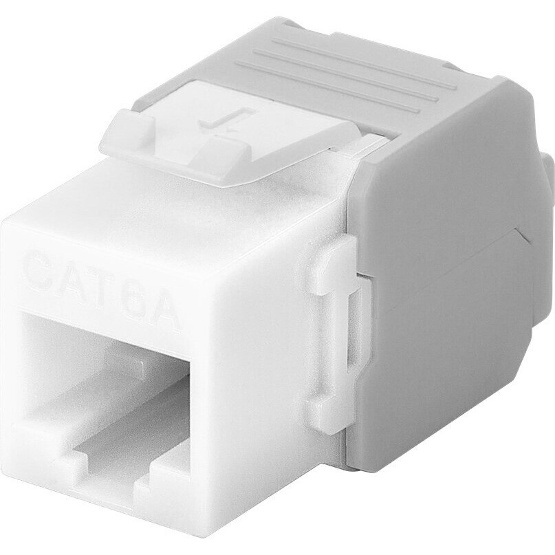 Priza Keystone RJ45 CAT 6A, UTP, 500 MHz, alb, pentru montaj in panouri ...