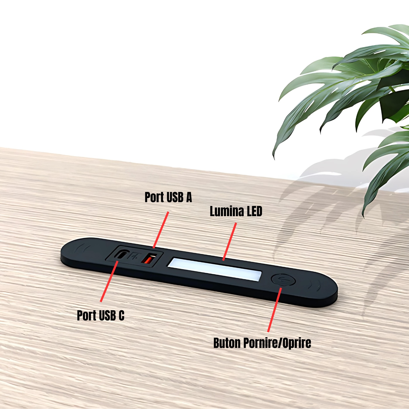 Priza incorporabila in blat REMITEN, ideala pentru Birou, Bucatarie ...