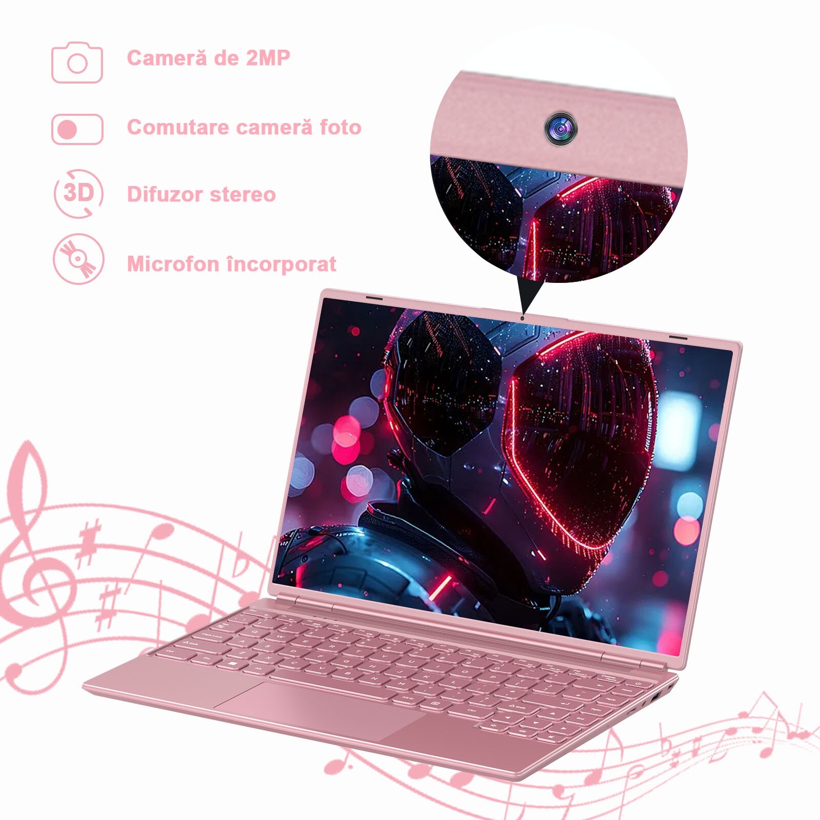 NOTODD Laptop 14 inci 8GB RAM 256GB SSD 1TB Extinde Celeron N5095 (pana ...