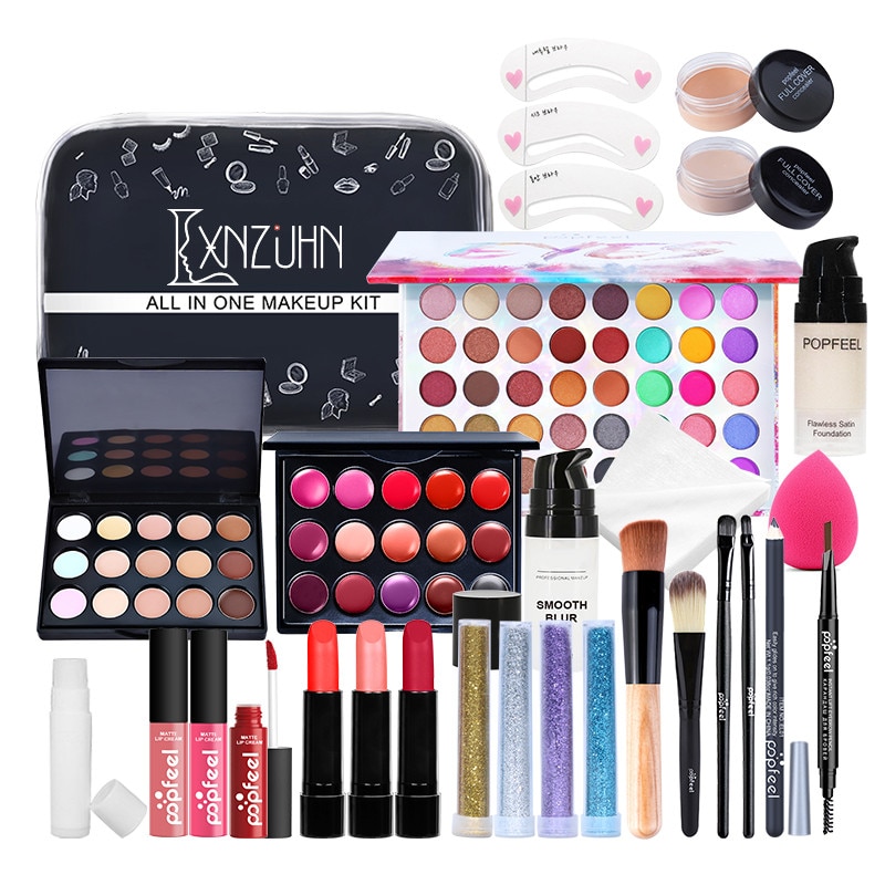 Set de machiaj profesional 30 piese, LXNZUHN®, include farduri, fond de ...