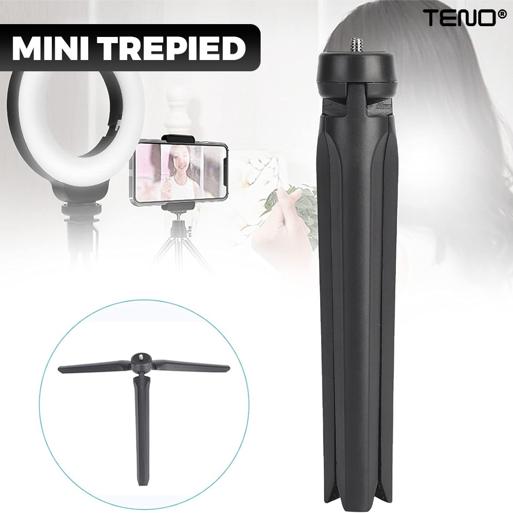 Mini Trepied Teno®, pentru telefon, aparat foto, camera video, lampa ...