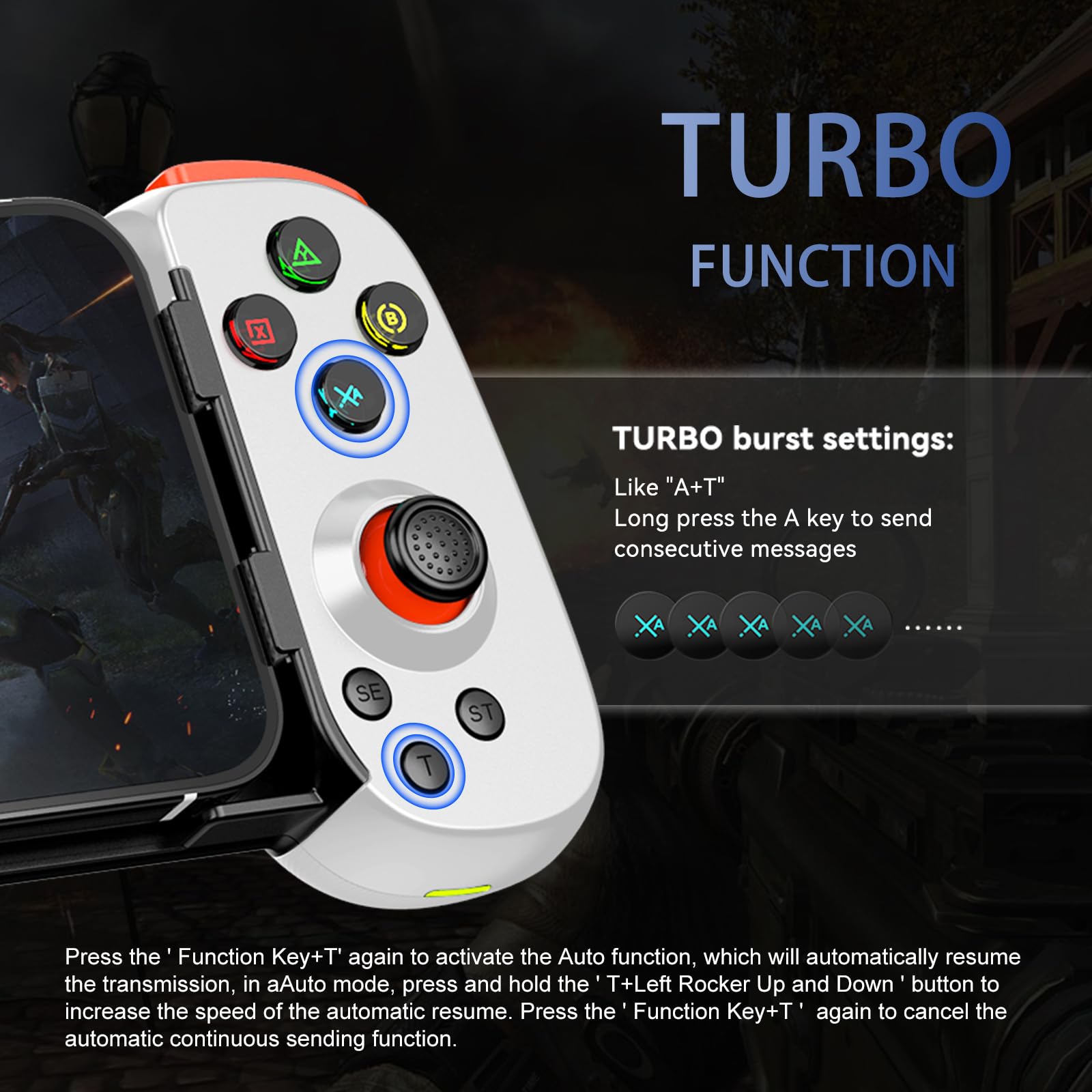 Gamepad, controler extern pentru telefonul mobil, Controler Wireless ...