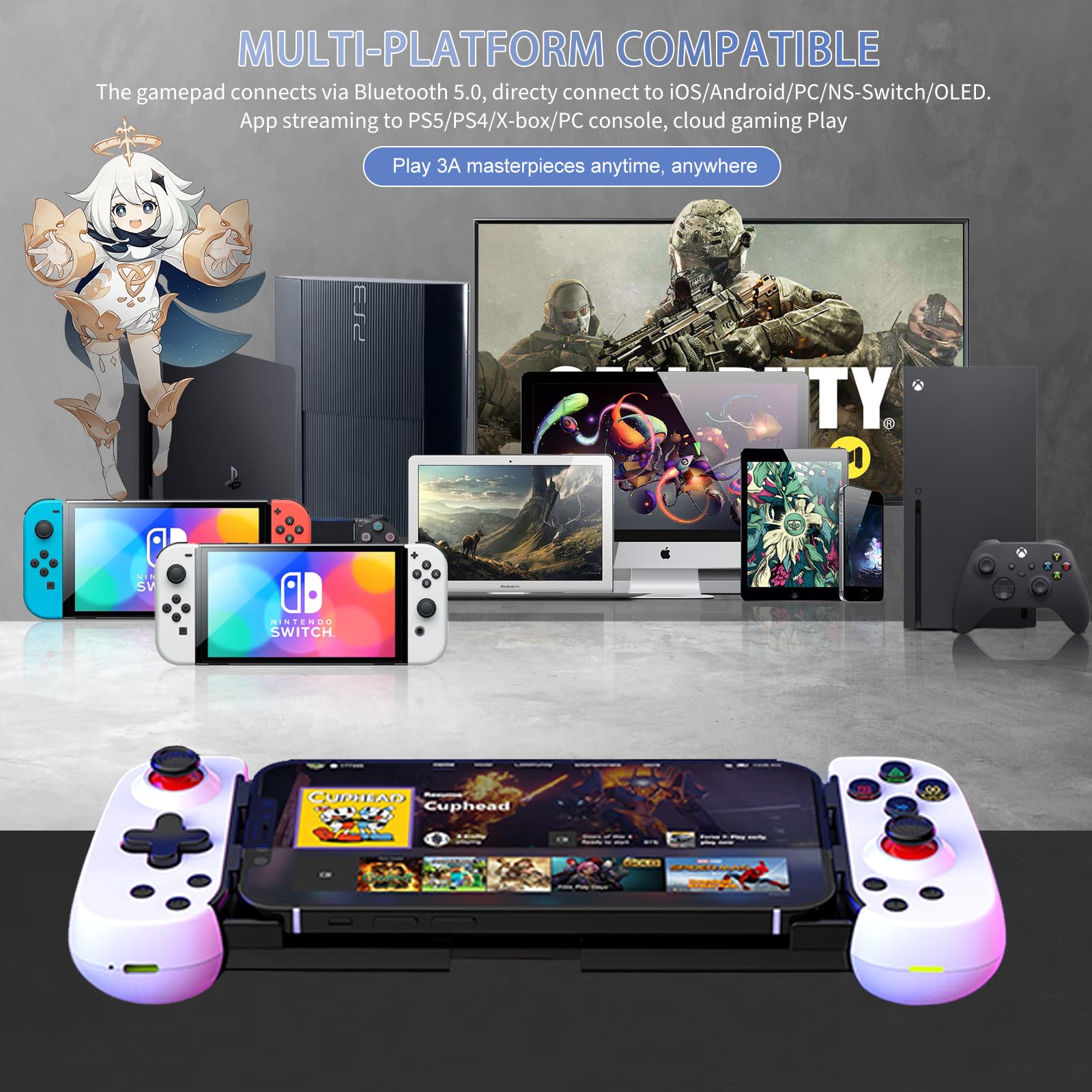 Gamepad, controler extern pentru telefonul mobil, Controler Wireless ...