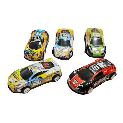 Set 5 masini metalice de curse, 1:50, multicolore - eMAG.ro