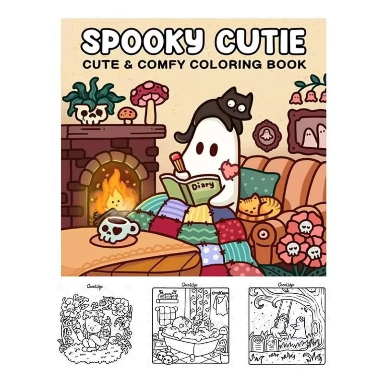 Carte de Colorat, Spooky Cutie, Coperta Cartonata, Desene Animale ...