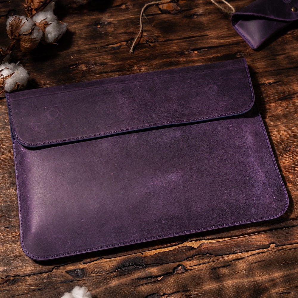 Husa laptop MacBook Air, MacBook PRO 15 inch, lucrata manual, piele ...