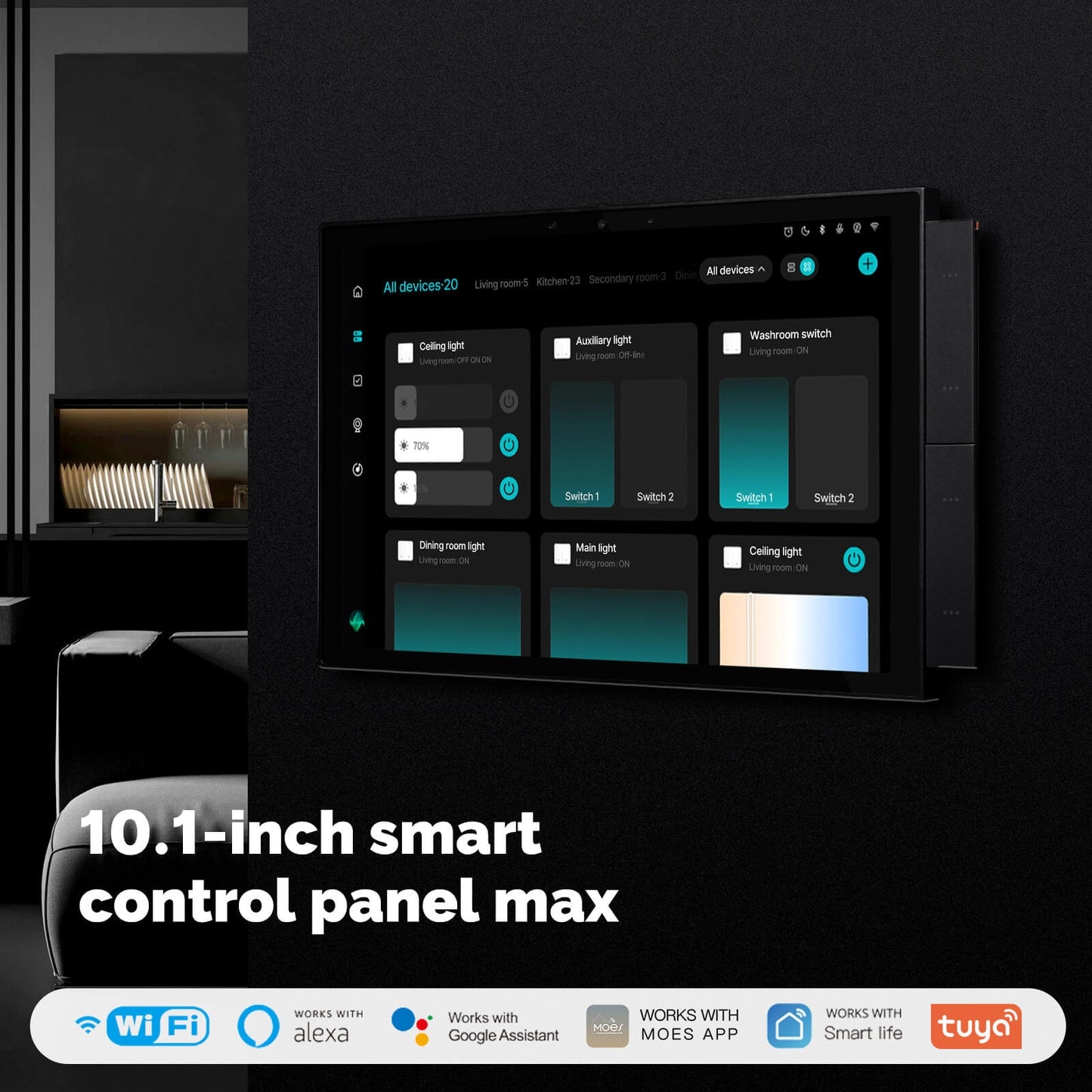 Panou de contro, inteligent Tuya Max de 10, 1 inchi cu gateway Ble ...