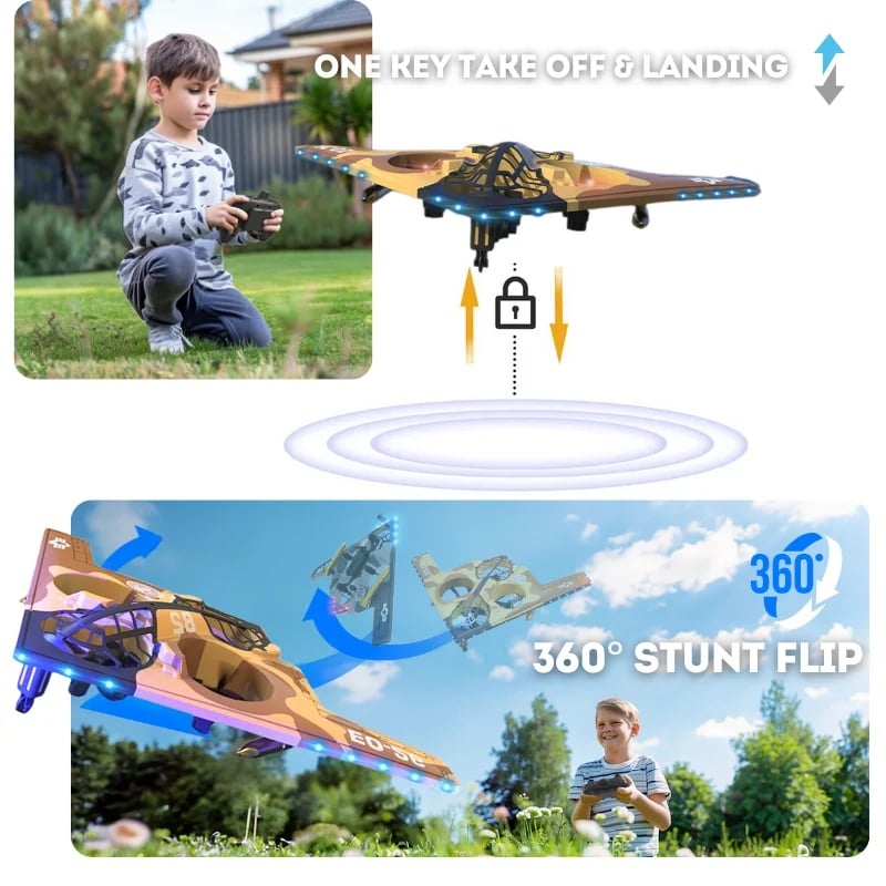 Avion cu telecomanda iUni E0-26, Stealth Bomber Plane, Acrobatii 360 ...