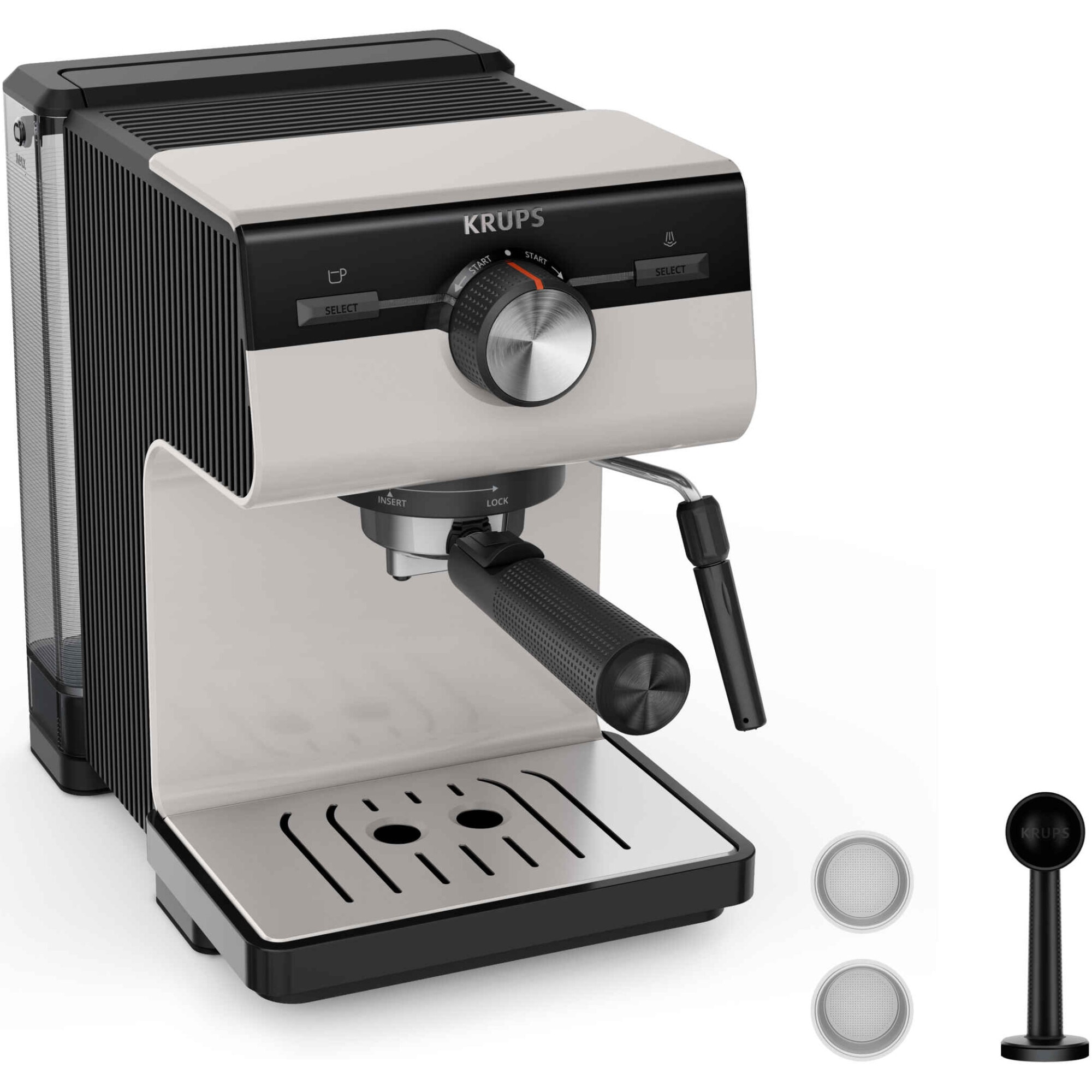 Espressor manual Krups Authentic C40 XP381B10, 1140 W, 15 bari ...