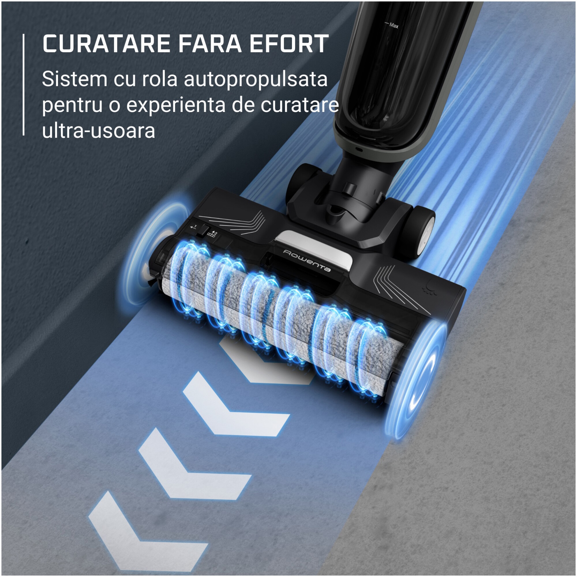 Aspirator vertical fara fir cu spalare Rowenta X-Clean 4 GZ5037WO, 200W ...
