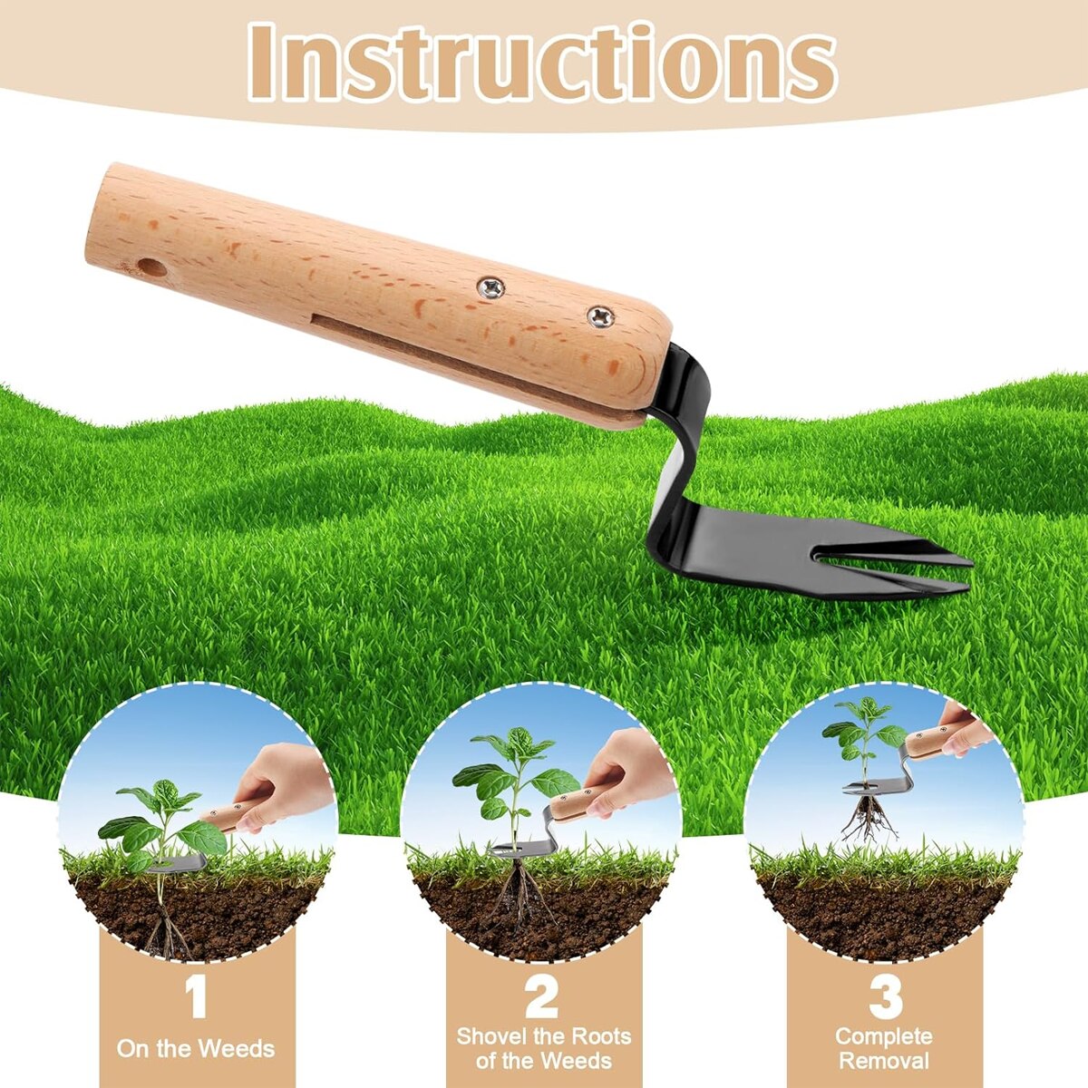 Instrument pentru extragerea buruienilor de gradina, design ergonomic ...