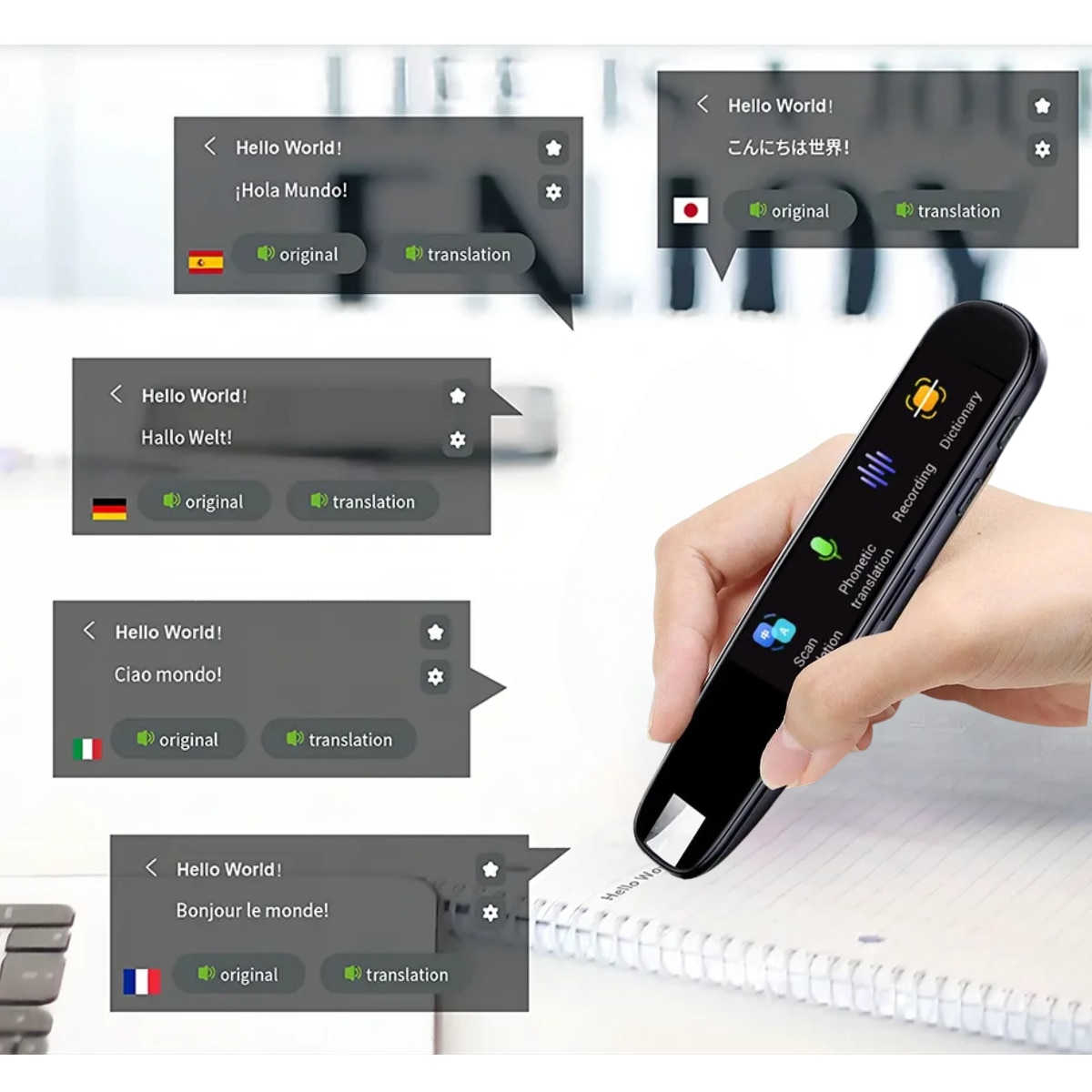 Traducator Inteligent Multifunctional, Wi-Fi, Bluetooth, Traducere ...