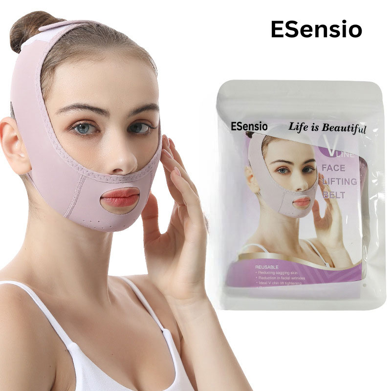 Masca lifting facial ESensio® V-Line FL02 pentru conturare fata, barbie ...