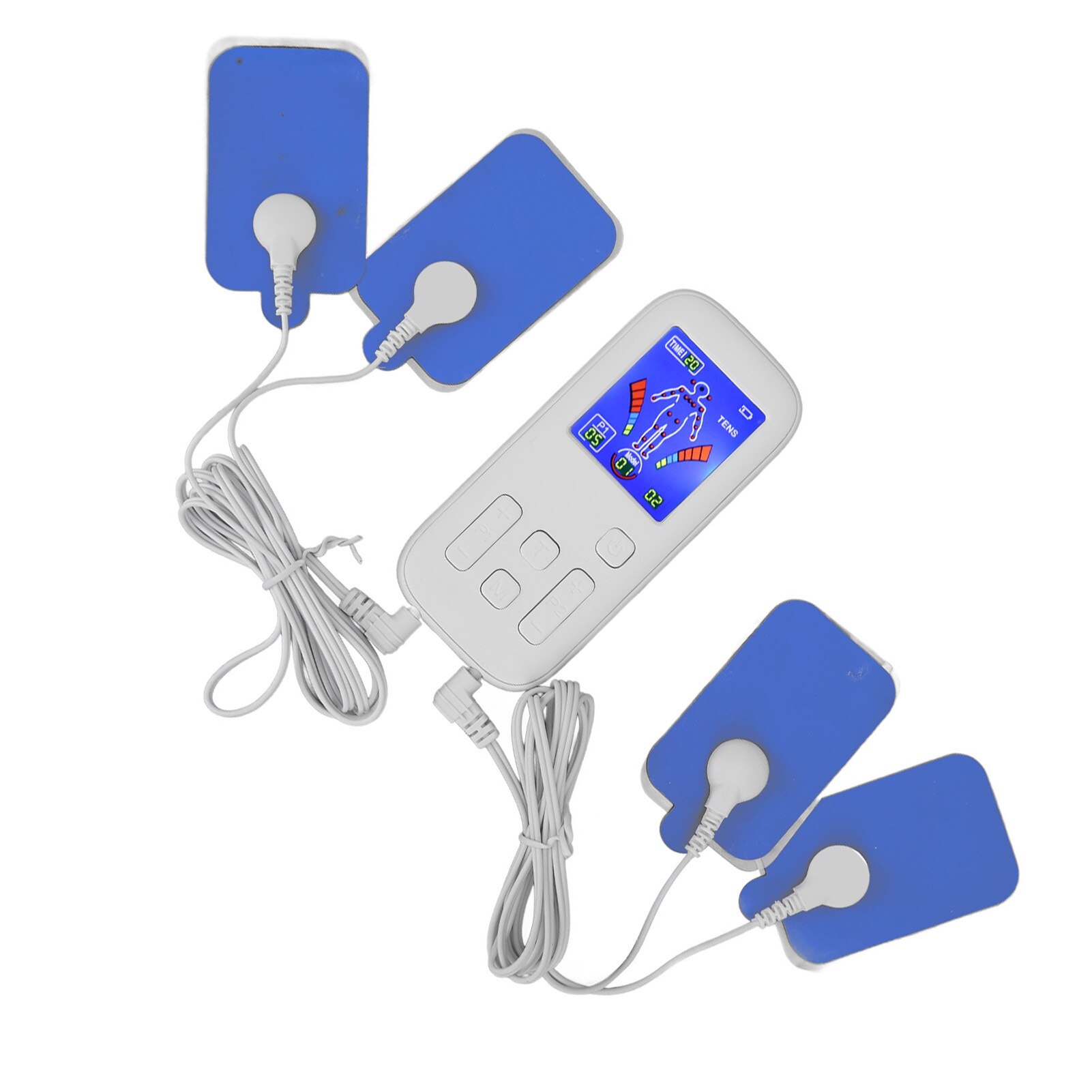 Aparat de masaj electronic profesional cu pulsuri Dual Channel TENS EMS ...