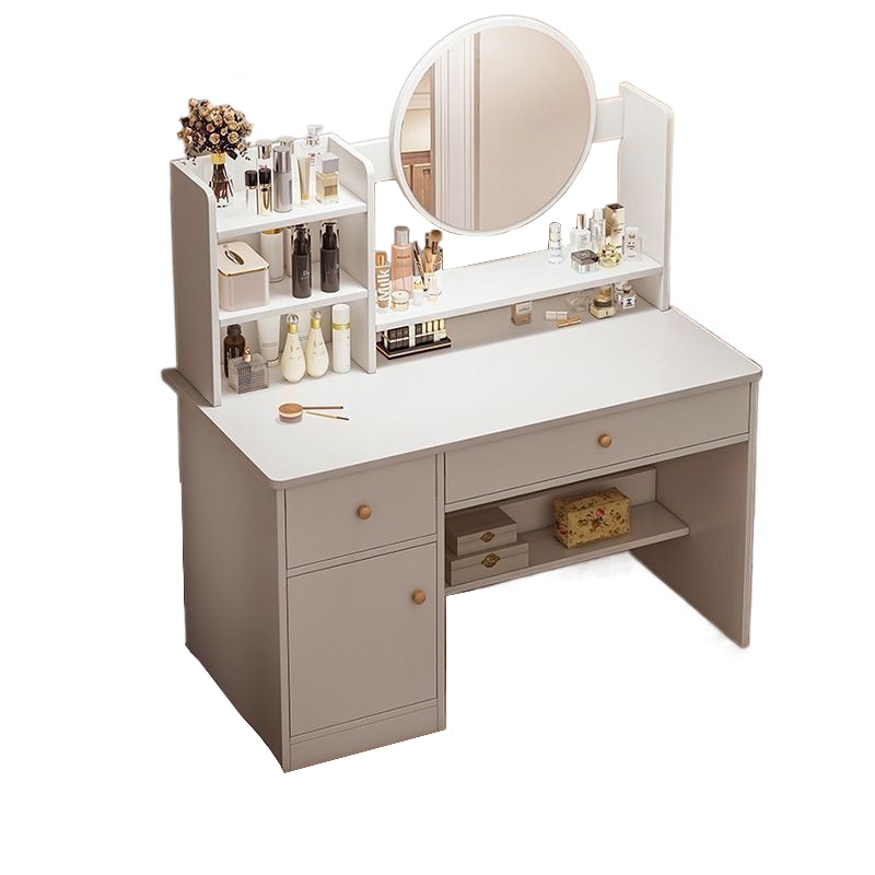 Masa de toaleta cu oglinda cu sertare alb make-up glamour scandinav 100 ...