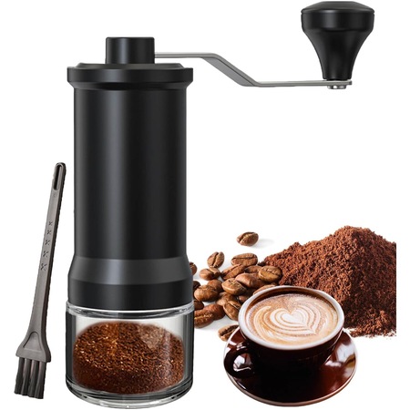 Macinator de cafea manual, ceramica, ajustabil pentru macinare fina ...