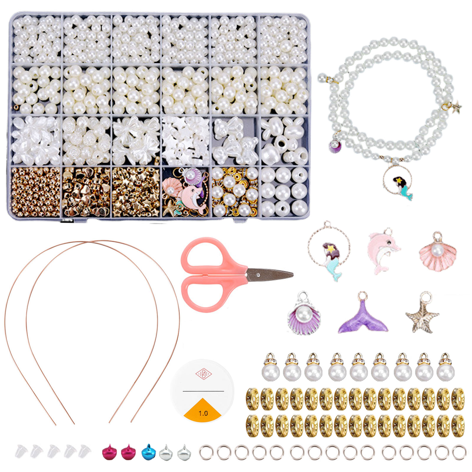 Kit de fabricare a bratarilor cu 720 de margele, perle, Bijuterii de ...