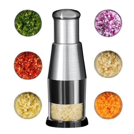 Tocator manual legume/fructe, Pousbo®, Lame Din Otel, Design ergonomic ...