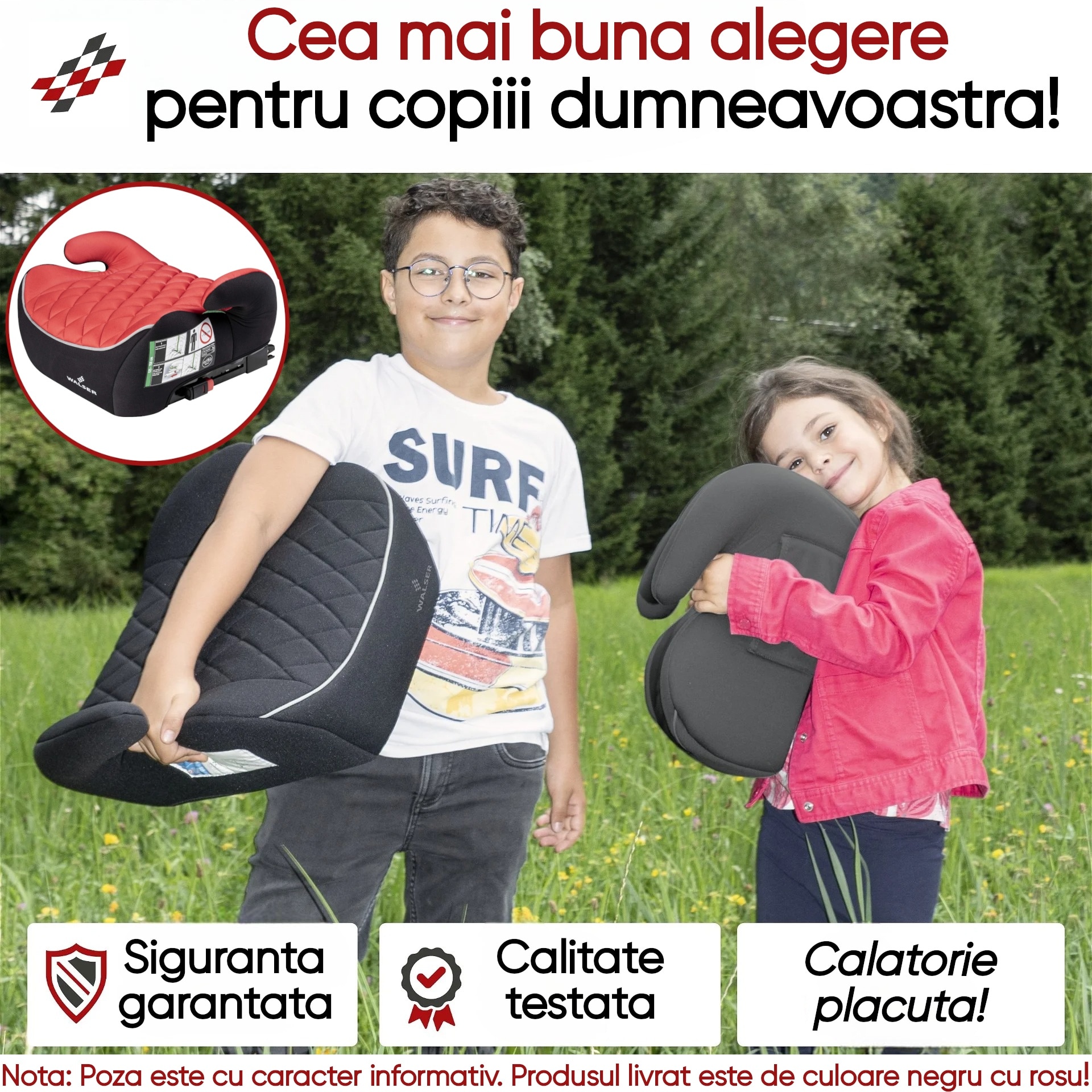 Inaltator auto pentru copii Andy cu ISOFIX Premium, Walser, Testat si ...