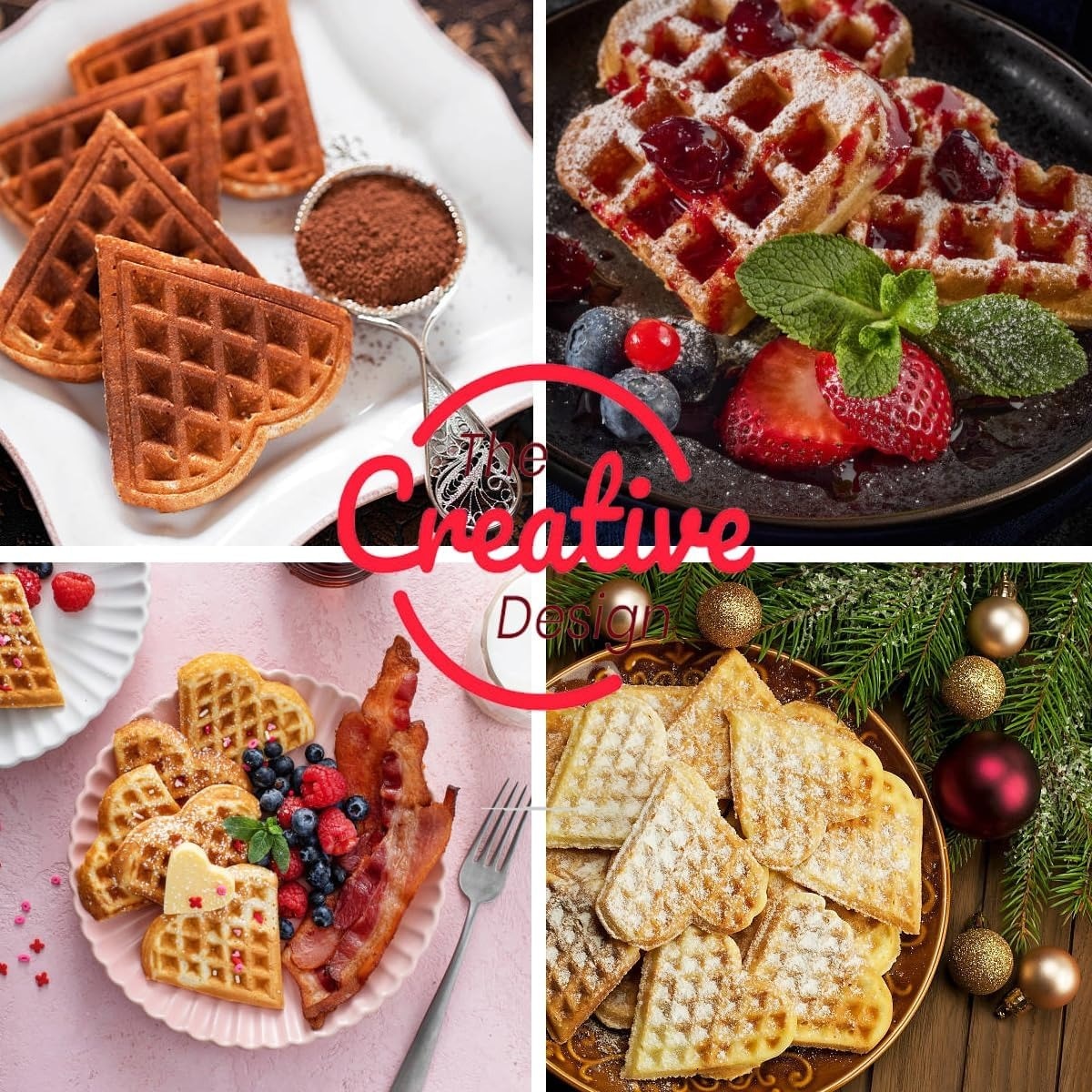 Mini aparat de vafe, foaie de copt pentru vafe antiaderente de 4" aprox ...