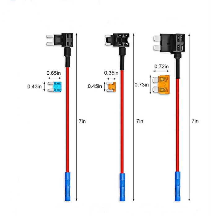 Set 6 Adaptoare de Circuit cu Fus Standard, Profil jos si Mini pentru ...