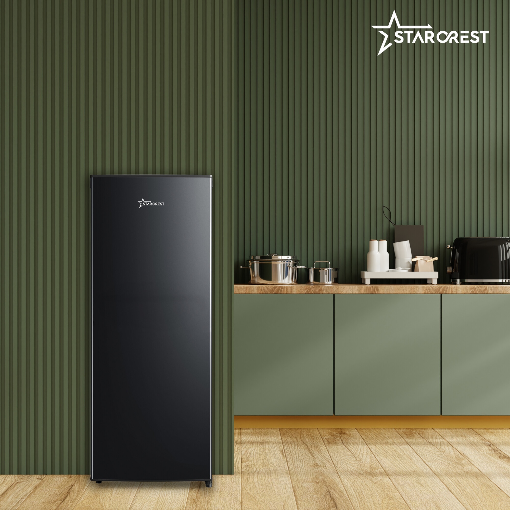 Frigider - Racitor cu o usa STARCREST SFL-230BKE, 230 l, Clasa E ...