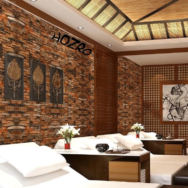 Set 20 x Tapet 3D autoadeziv HOZRO, Model imitatie caramida, acopera o ...