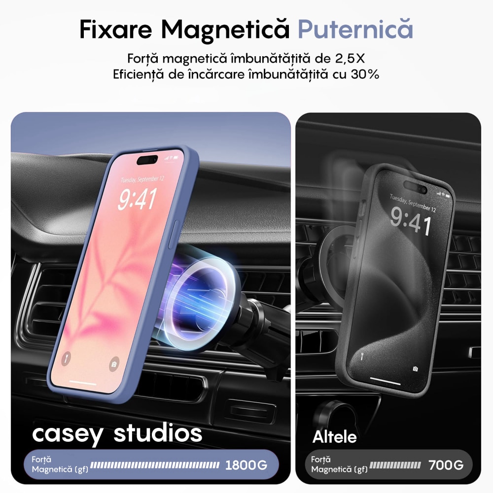 Husa compatibila cu Incarcare Magsafe pentru Apple iPhone 14 Pro, CASEY ...